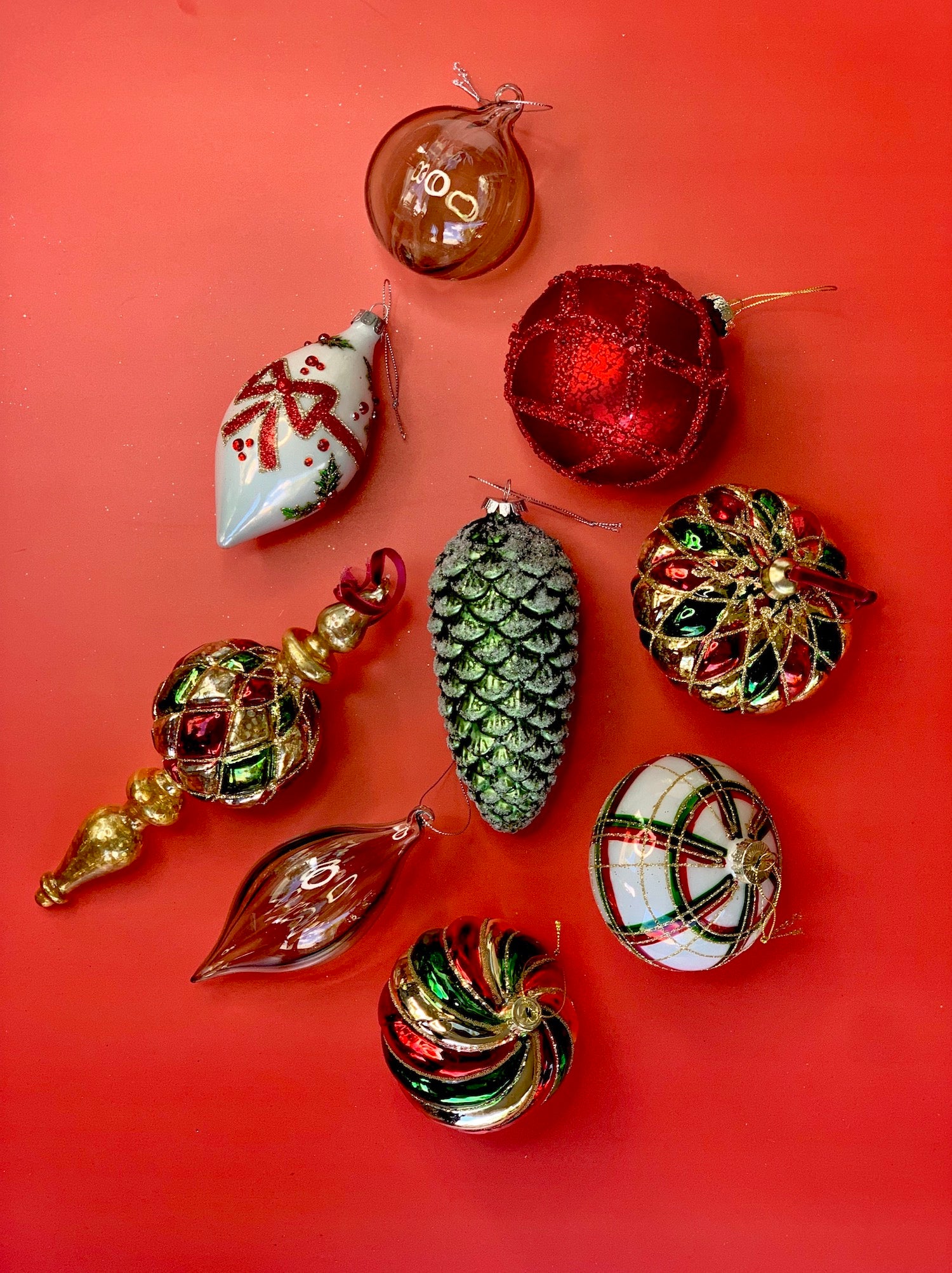 Red & Green Christmas Ornaments | Two Turtle Doves Australia