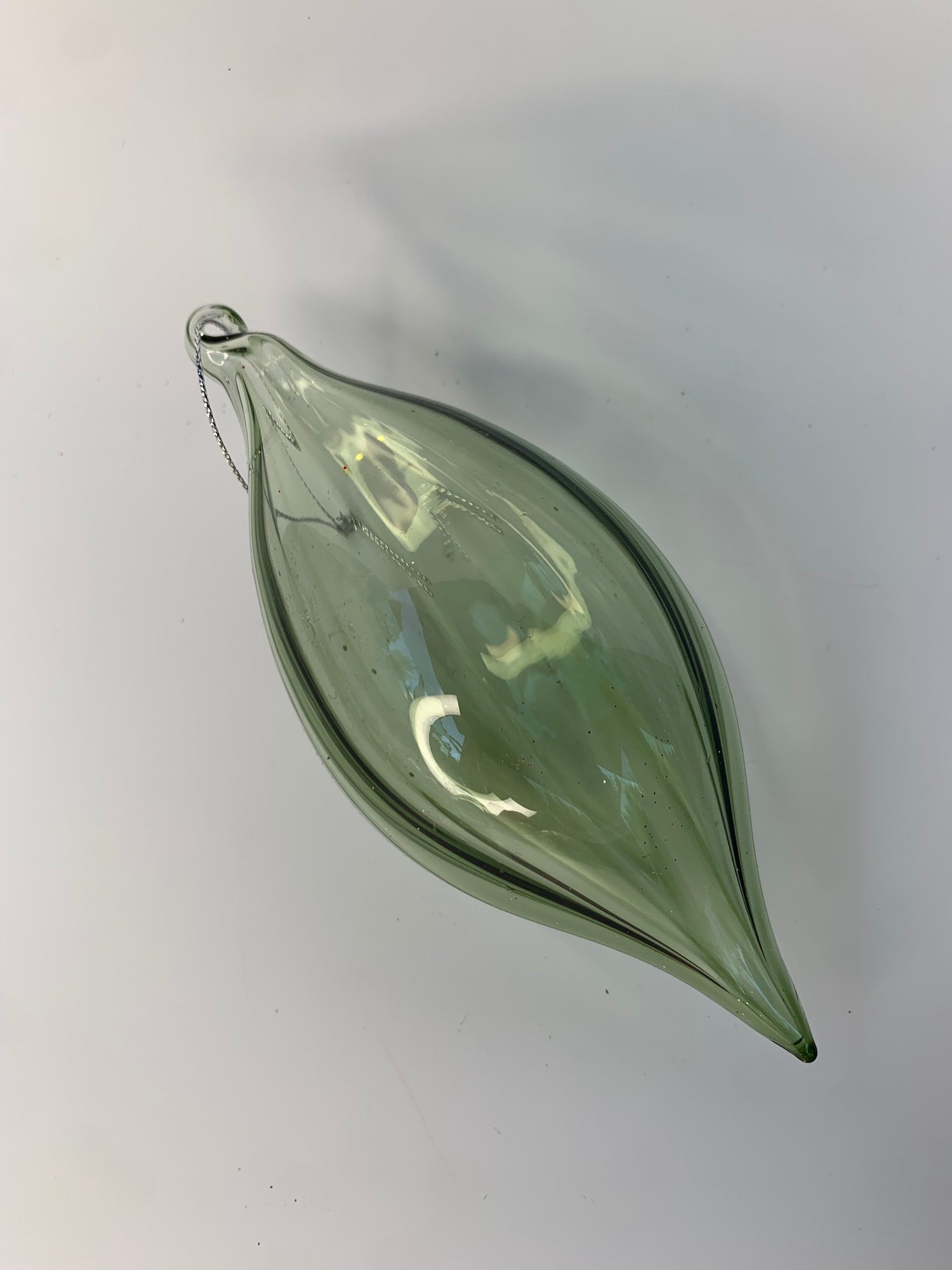 GREEN SHEER GLASS DROP HANGING - GQAM032 – Two Turtle Doves Australia